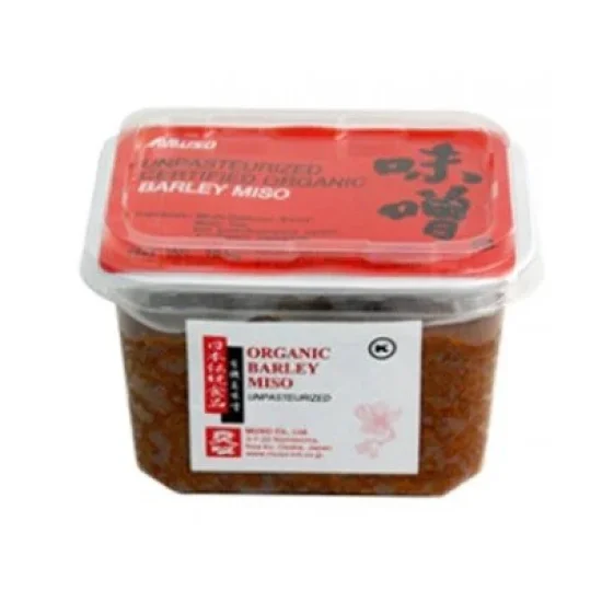 Muso Organic Unpasteurized Mugi Miso Fermented Whole Soybeans & Barley 400g, Pack Of 6